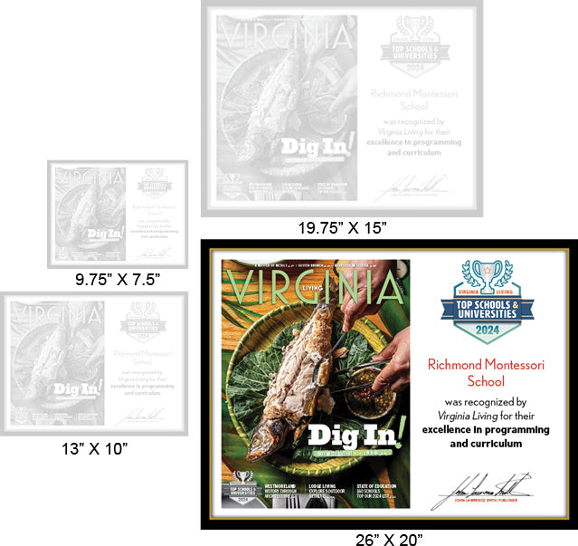Official Top Schools & Universities 2024 Winner's Plaque, XL (26" x 20