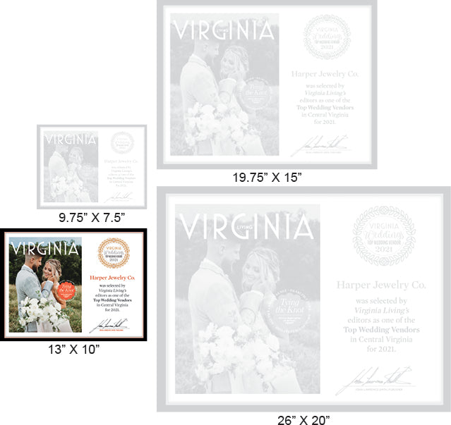 Official Top Wedding Vendors 2021 Plaque, M (13" x 10")