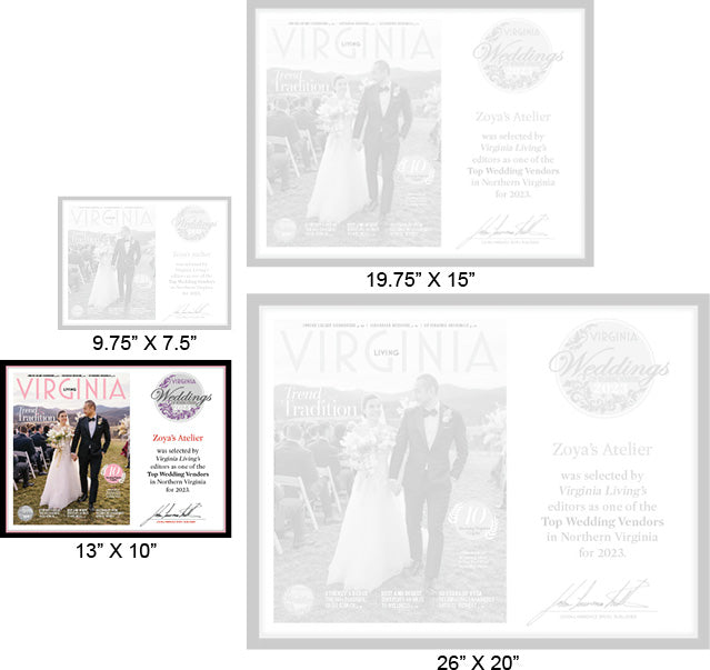 Official Top Wedding Vendors 2023 Plaque, M (13" x 10")